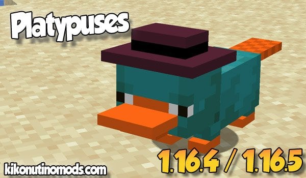 【Platypuses MOD】 para Minecraft 1.16.5 y 1.16.4 - MASCOTAS
