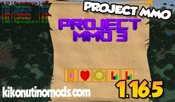 Project MMO MOD para Minecraft 1.16.5, 1.16.4 y 1.12.2 - ¡Habilidades!